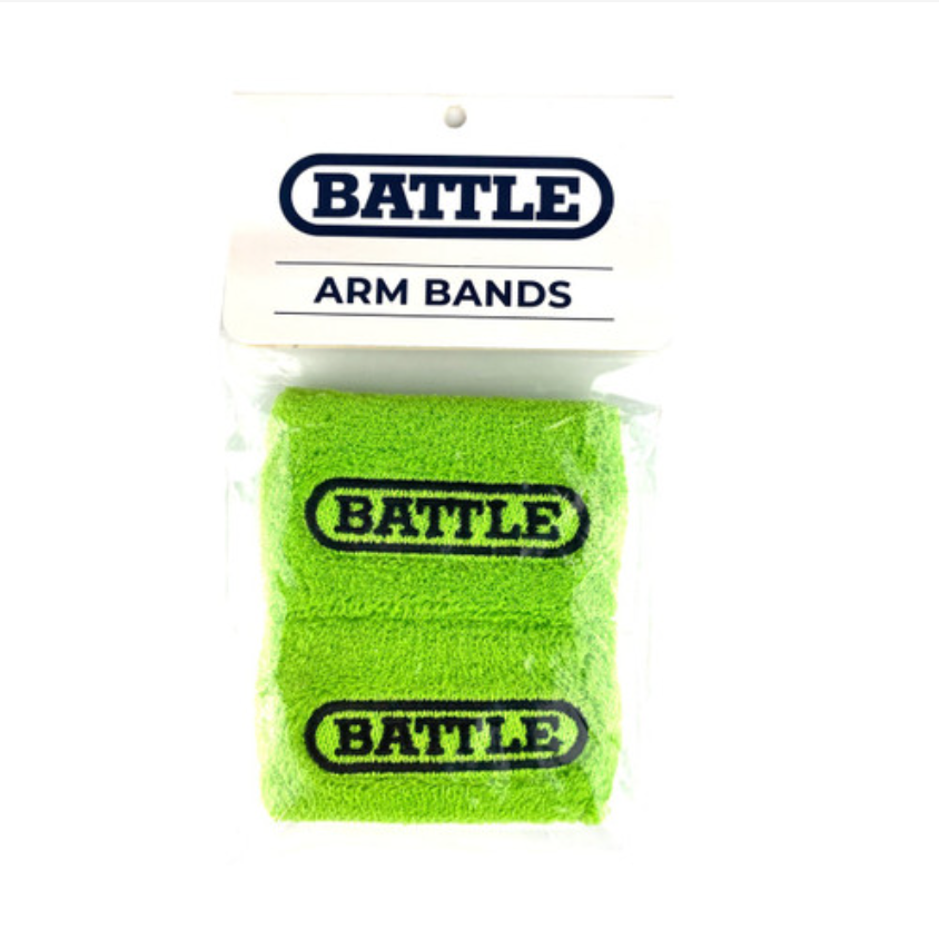 Thick Arm Bands (2 per pack) - Battle, Neon Green | AJ Custom Sports